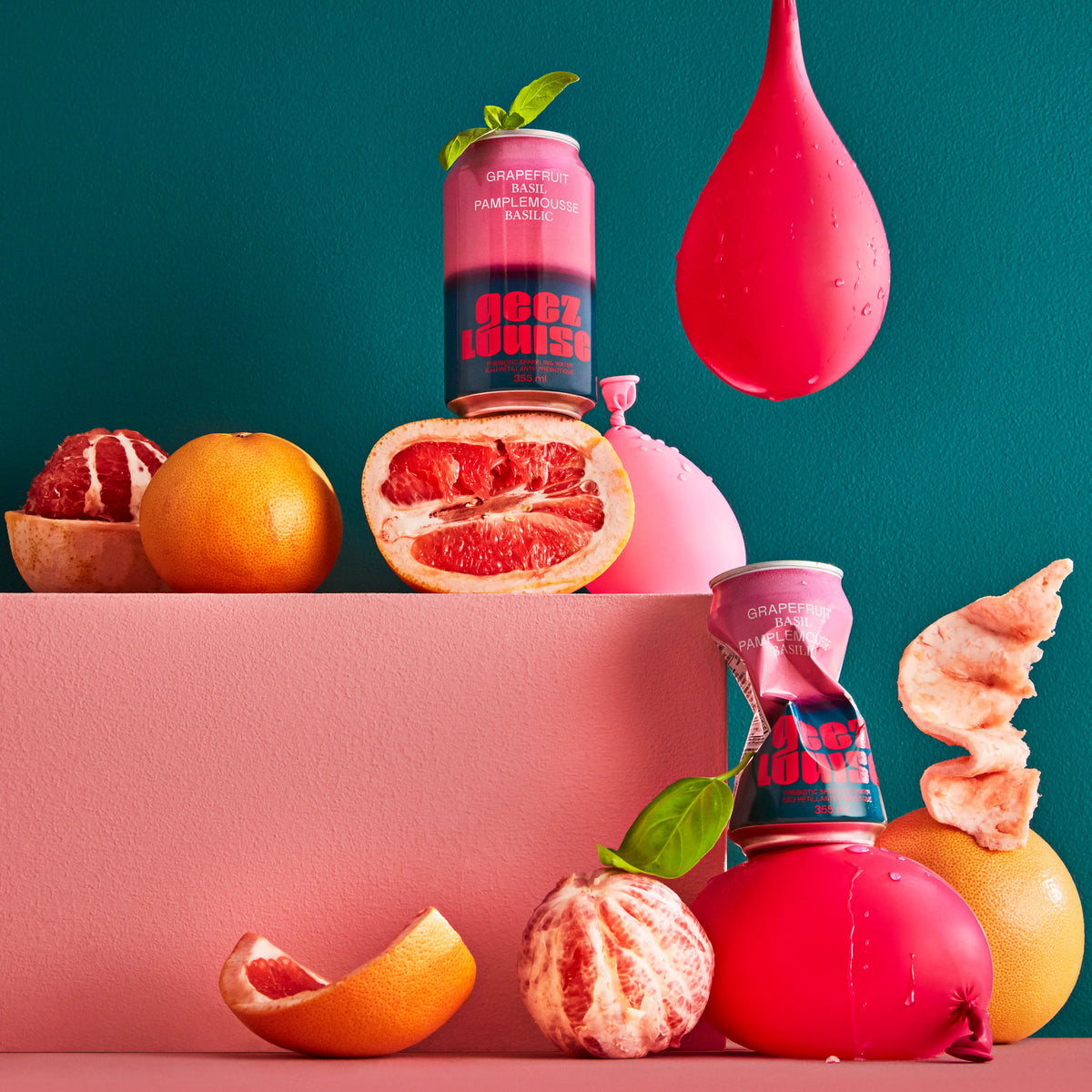 Grapefruit Basil (12-Pack) – Geez Louise Beverages